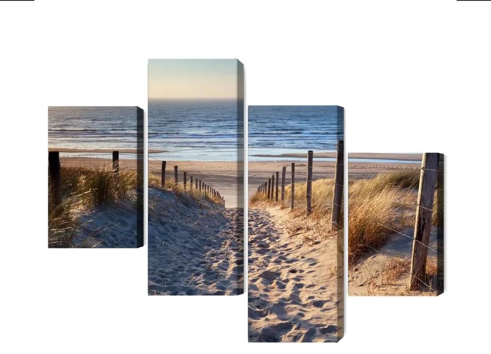 Vícedílný obraz Pláž Severního Moře 3D Nedostatek Nedostatek Přírodní plátno 120x75
