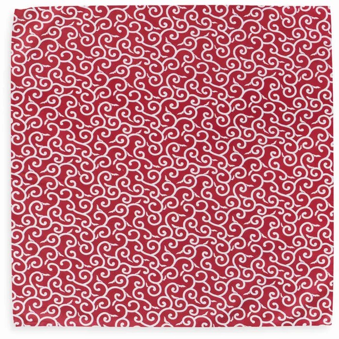 Biante Bavlněný šátek Sandra SA-259 Ornamenty na rubínově červeném 45 x 45 cm