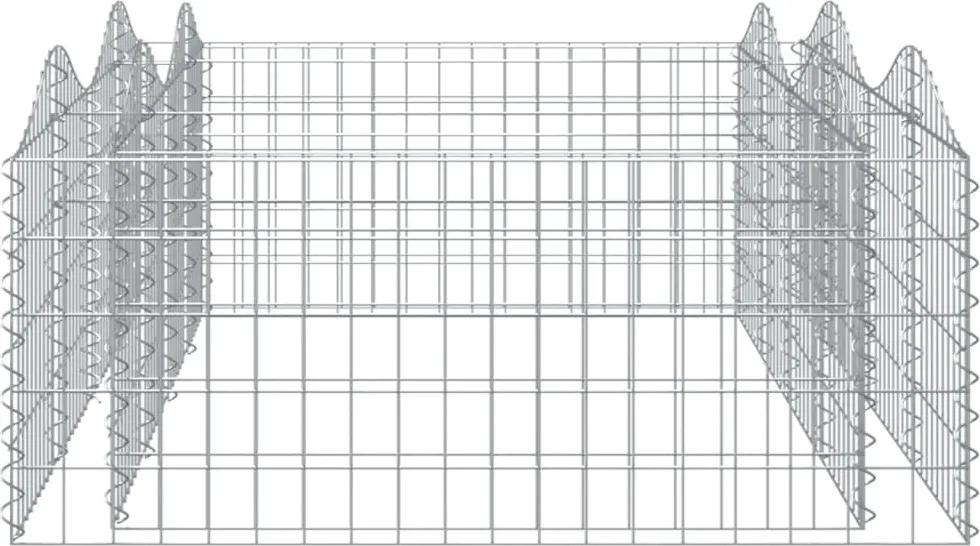 vidaXL Klenutý gabion vyvýšený záhon 200x100x50 cm pozinkované železo [153550]
