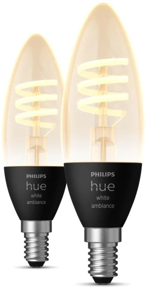 Philips hue 8719514411869 sada 2x led žárovka svíčka 1x4,6w | e14 | 300lm | 2200-4500k - white ambiance