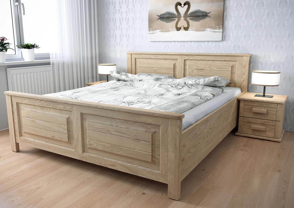 Jasanová postel Martina s úložným prostorem