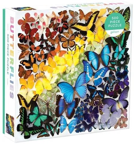 Galison Puzzle Duhoví motýli 500 dílků