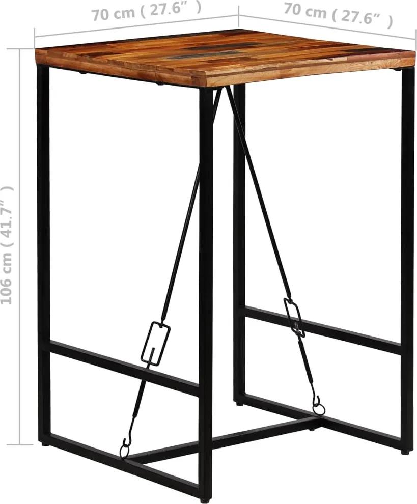 vidaXL Barový stůl masivní recyklované dřevo 70 x 70 x 106 cm [246288]