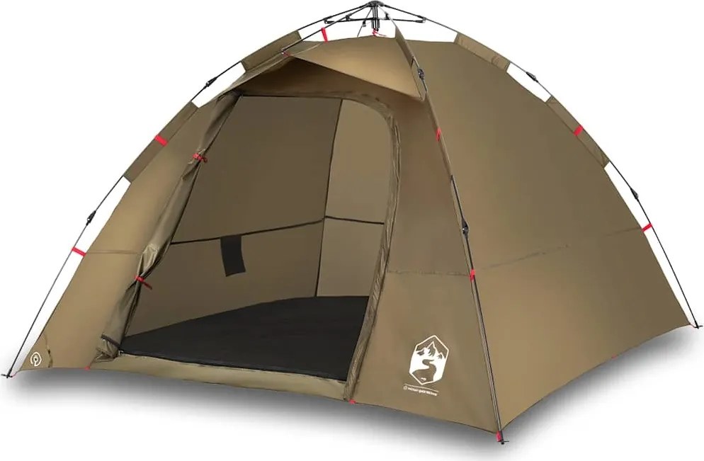 vidaXL Rybářský stan pro 4 osoby rychloupínací [4005327] Barva: Hnědá