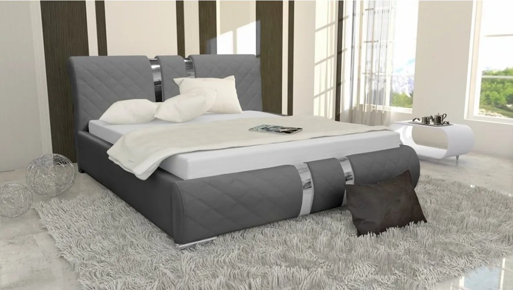 Čalouněná postel DINA + matrace DE LUX, 120x200, madryt 190
