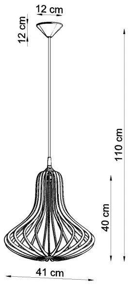 Sollux SL.0641 - Lustr na lanku ELZA 1xE27/60W/230V