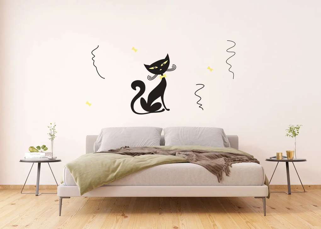 Samolepka na zeď Okouzlující Kocour | 65 x 85 cm | DFL0415