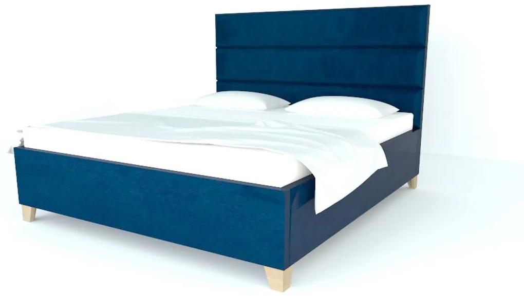 Čalouněná postel Postelia MARY s úložným prostorem, Smrk, 160x200 cm s masivním rámem