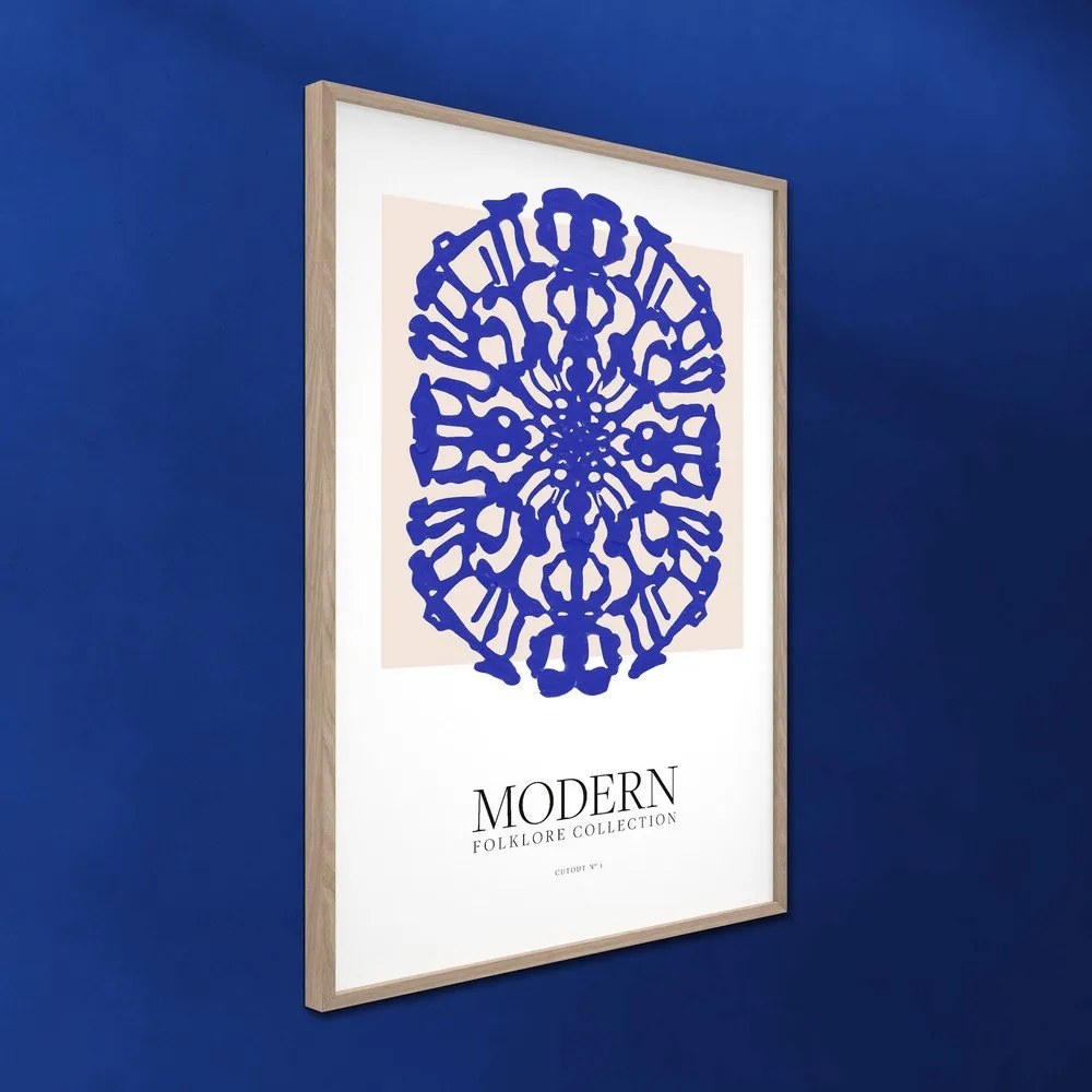 Tištěný obraz s rámem 60x90 cm Blue Folklore – Styler