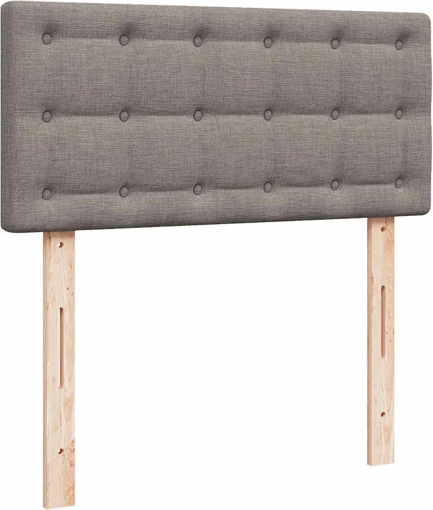 Box spring postel s matrací taupe 90x200 cm textil 3287357
