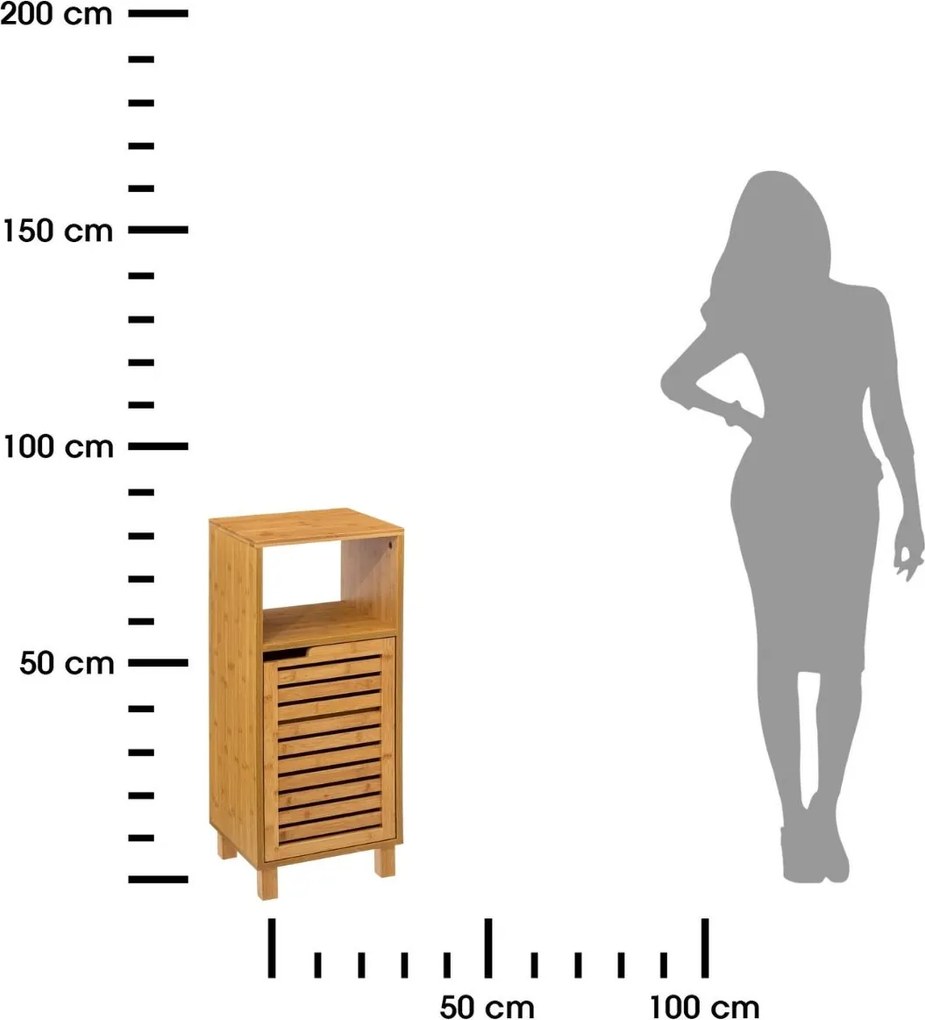 Polička do koupelny Sicela 1, bambus