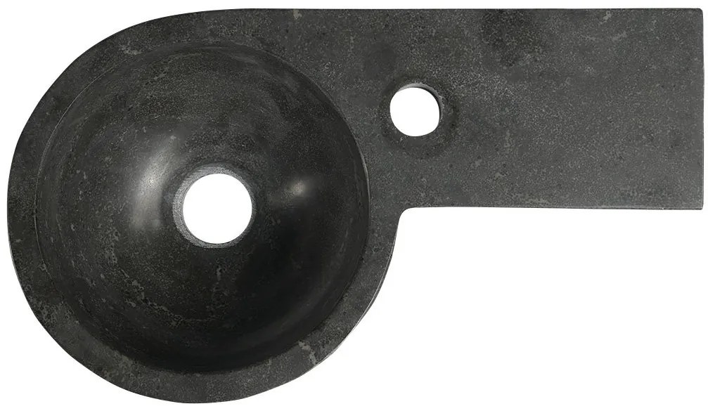 Sapho, BLOK kamenné umyvadlo 40x10x23 cm, černý Antracit, 2401-32