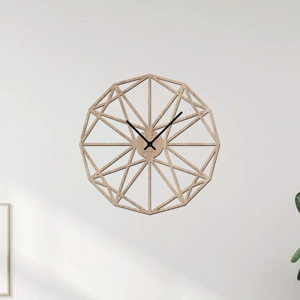 dřevo života Nástěnné hodiny KONSTRUKT Barevný vzor: Bílá, Velikost hodin: 50x50