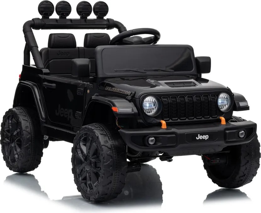 LEAN CARS Akumulátorové vozidlo Jeep Rubicon DK-JWR558 24 V, černé