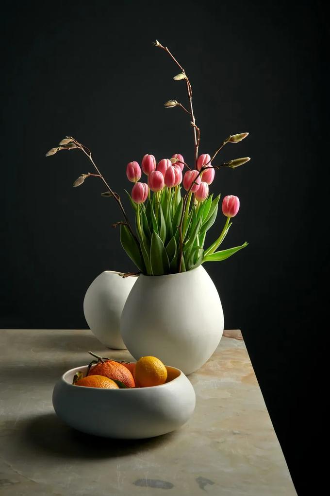 Kameninová váza výška 24,6 cm SWING ASA Selection - bílá