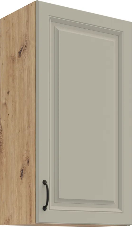 STILO ac | horní skříňka 50 G-90 1F s policemi | 50 cm | VYSOKÁ | UNI dvířka | artisan/světle šedá