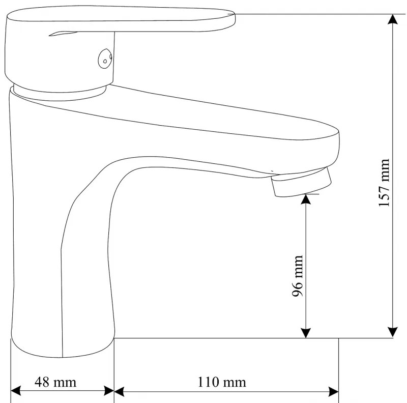 Mexen KAMA - Umyvadlová baterie, Chromová,72500-00