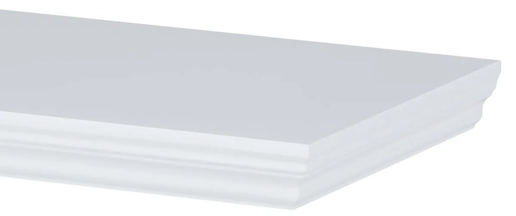 Polička nástěnná 60 cm, MDF, barva bílá, baleno v ochranné fólii