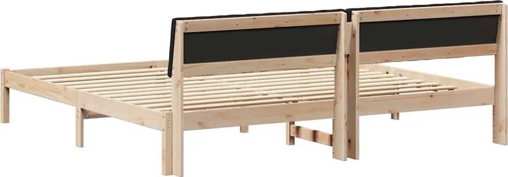 Rám postele Hnědo-černá 200 x 200 cm Masivní borovicové dřevo 3394350