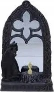 Kočka Magic Mirror Cat figurka Gothic od firmy Nemesis Now z Anglie