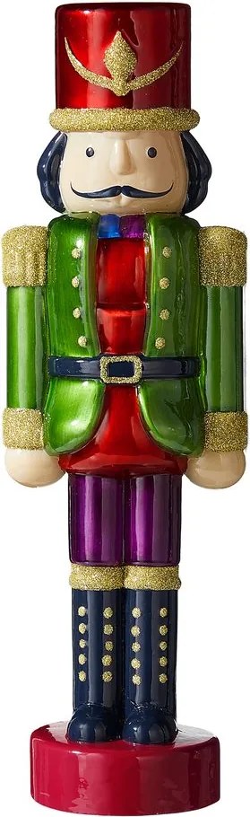 X-MAS LED Louskáček skleněný 30 cm - zelená