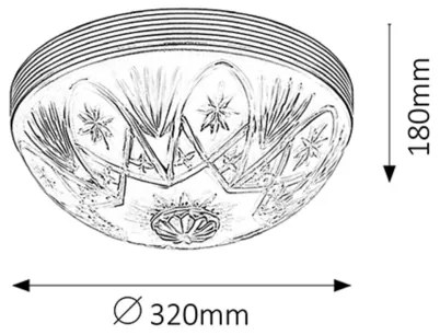Rabalux 8638 - Stropní svítidlo ANNABELLA 2xE27/60W/230V