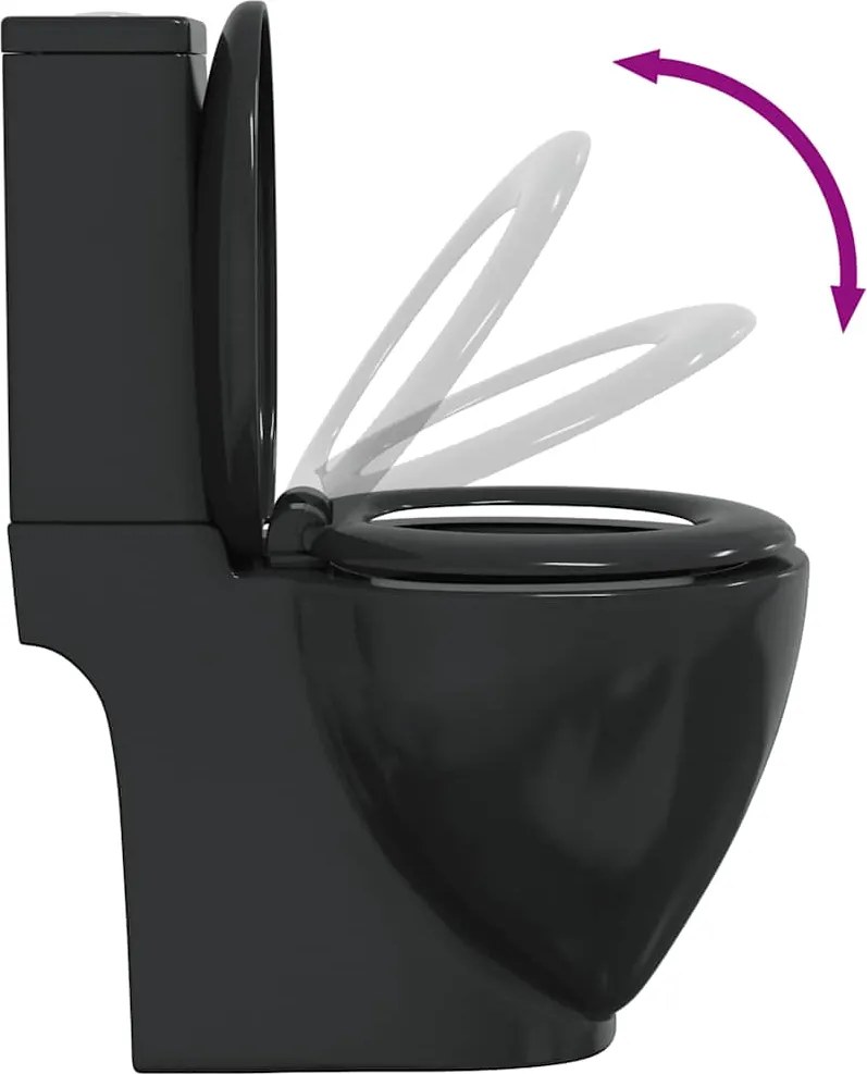 Keramické WC kulaté spodní odpad černé 141136