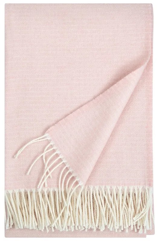 Merino deka Lepo 135x170, bílo-růžová