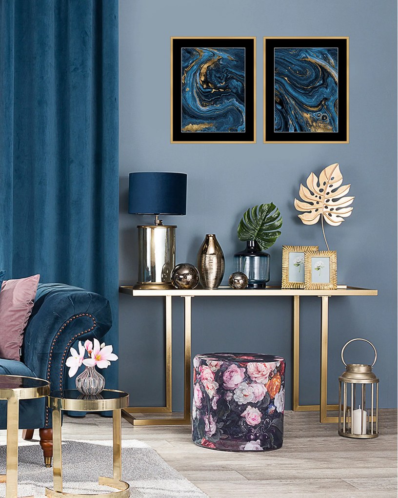 Obraz Abstract Blue&amp;Gold II 40 x 50 cm