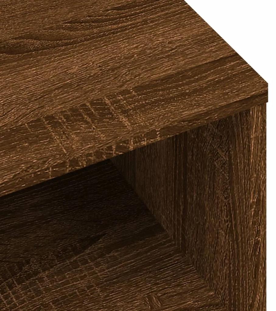 Noční stolky 2 ks hnědý dub 40 x 30 x 30 cm kompozitní dřevo - Default Title