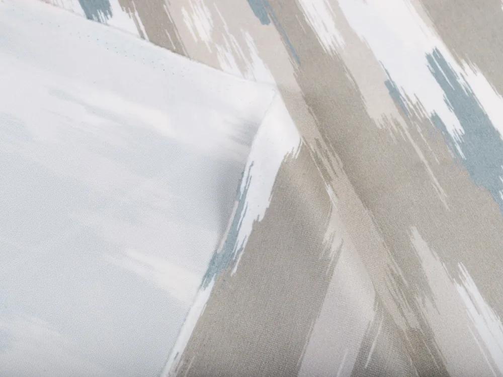 Biante Sametový běhoun na stůl Tamara TMR-024 Šedo-béžovo-bílé žíhané pruhy 20x140 cm