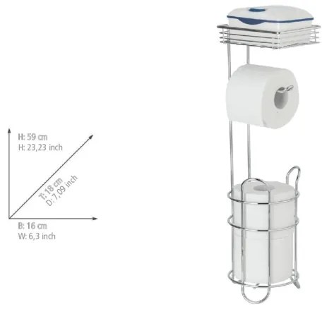WENKO 24074800 - Držák toaletního papíru 16x59 cm lesk. chrom