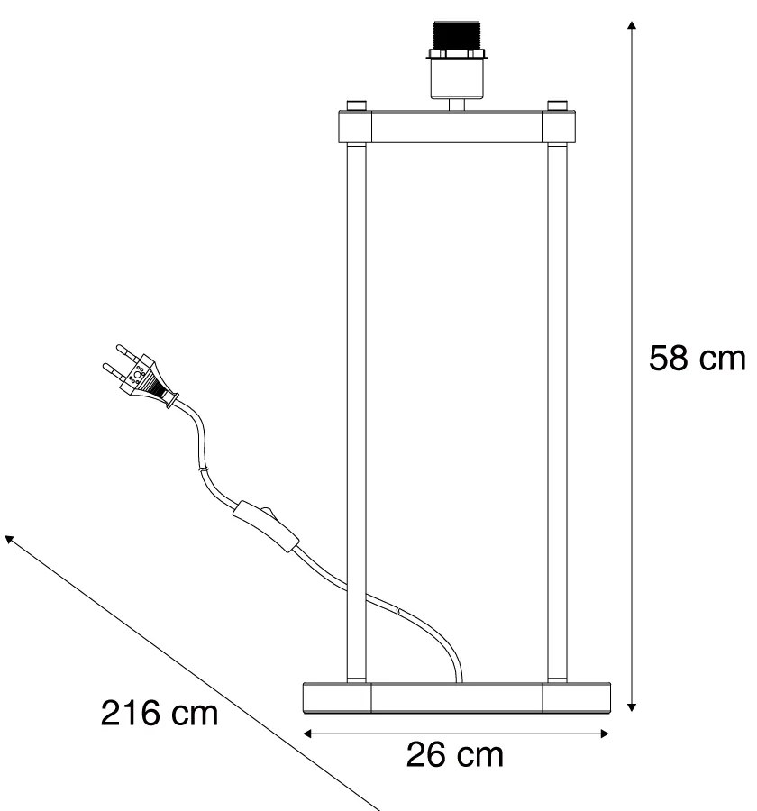 Moderní stolní lampa béžová - Thijmen