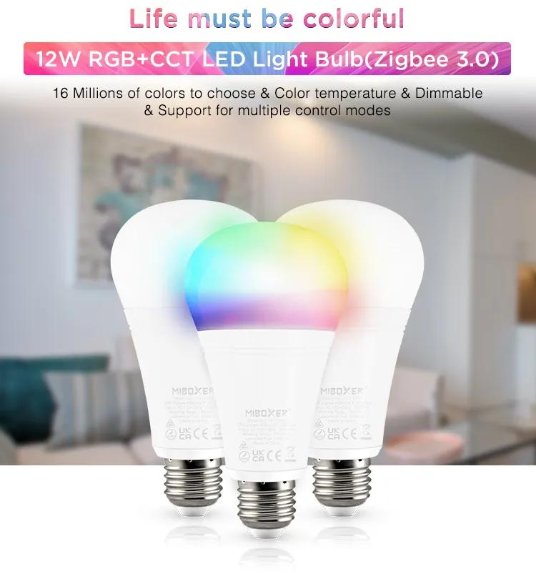 LED Solution Mi-Light MiBoxer ZIGBEE LED žárovka RGB+CCT 12W E27
