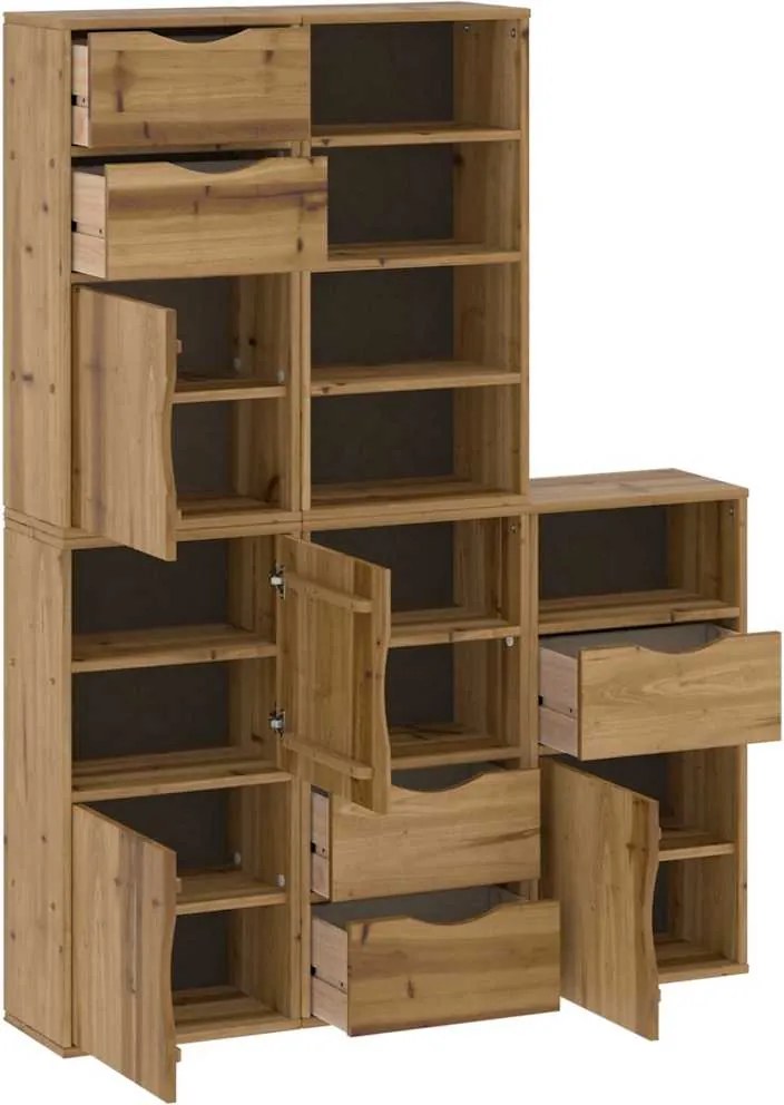Boční skříňky 5 ks "ODDA" 40x24x79 cm Borovicový masiv 3365362