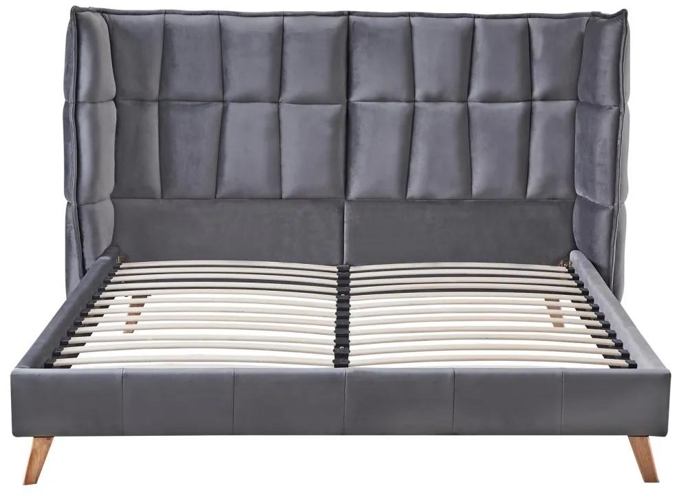 Dvoulůžková postel Scandino 160 x 200 cm šedá
