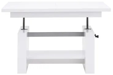 Rozkládací konferenční stolek OPAL II, bílý lesk