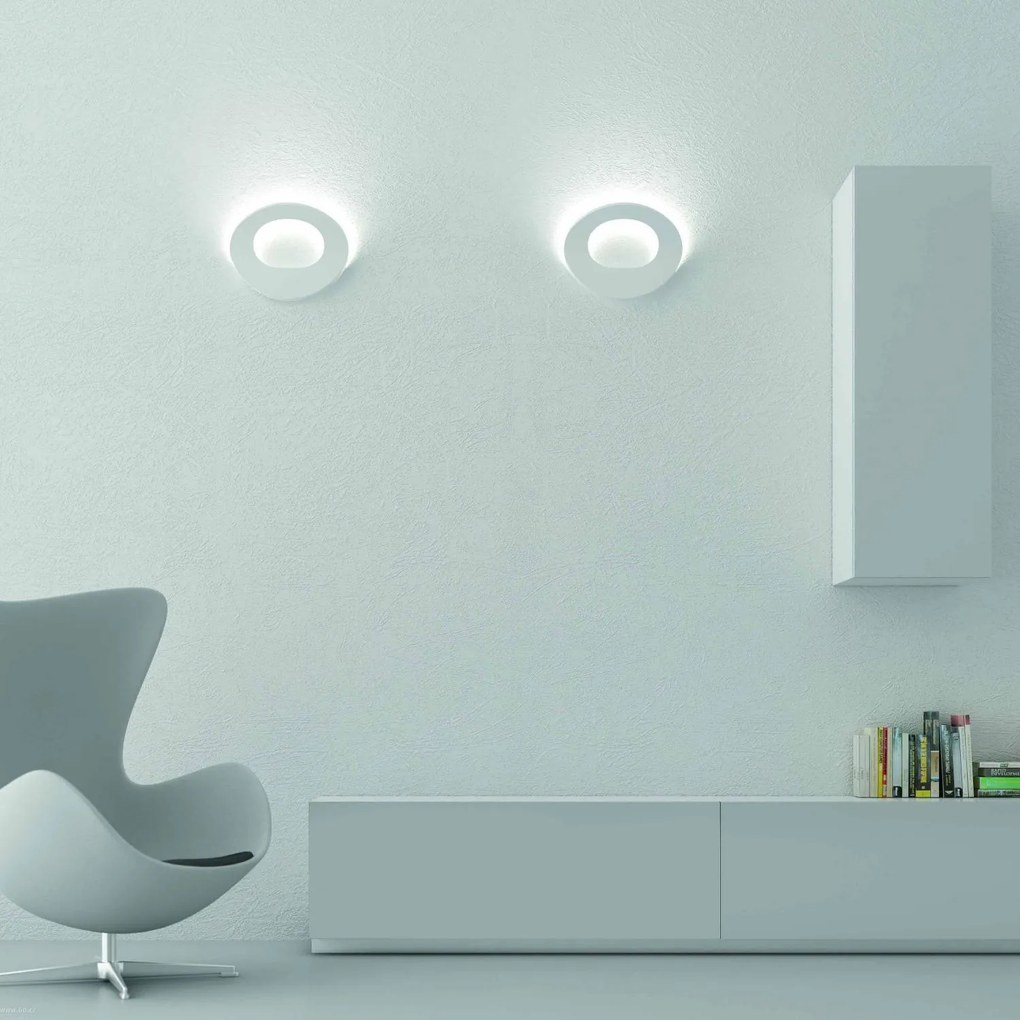 Axo light E110200634 Momus, designové nástěnné svítidlo, 9W LED, 4000K, bílá RAL 9016, výška 21,9cm