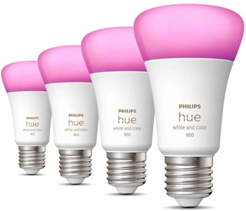 Led žárovka philips hue white and color ambiance 6.5w 800 e27 4ks
