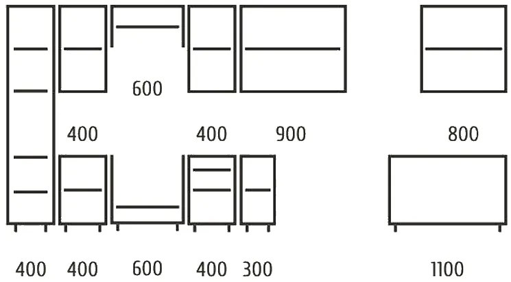 Kuchyně REMADA rohová dub Livorno/antracit