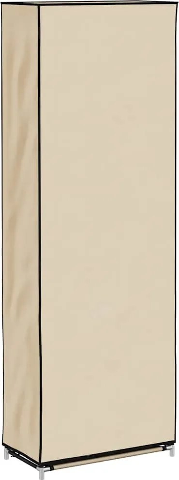 Botník s potahem krémový 57 x 29 x 162 cm textil 282431