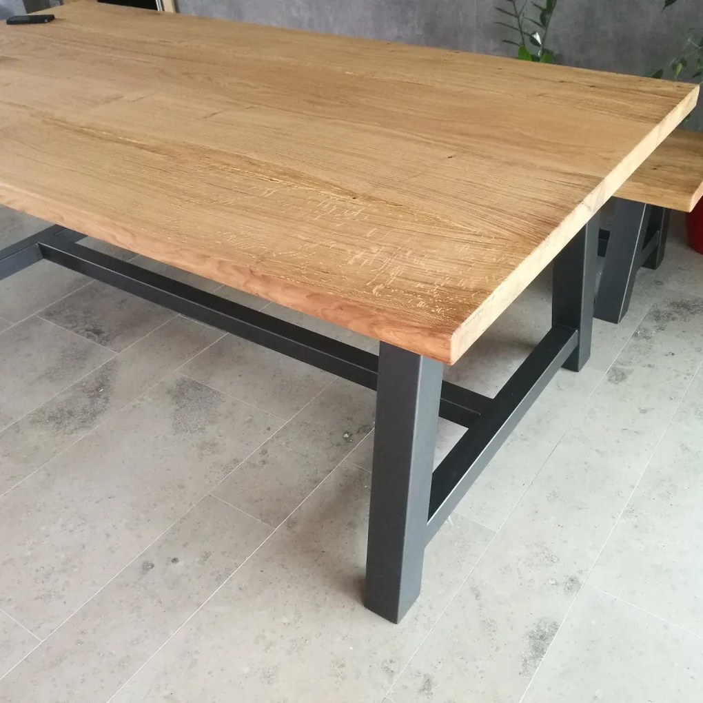 KULHÁNEK Designový jídelní stůl 180x90 cm Velikost desky: 150x80 cm, Odstín podnože: antracit - RAL 7016