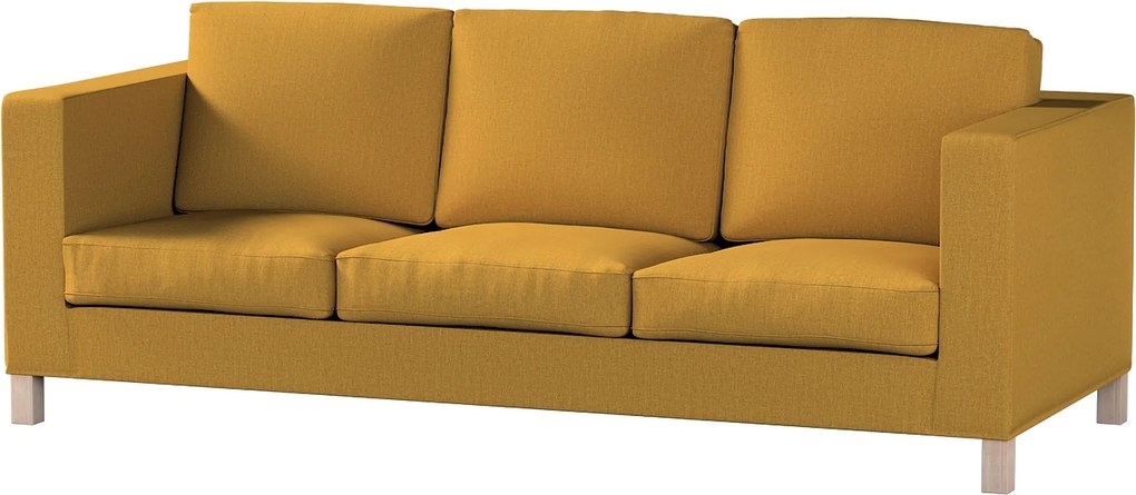 Potah na pohovku IKEA Karlanda 3-místná nerozkládací, krátký barva žlutá látka pletený vzor