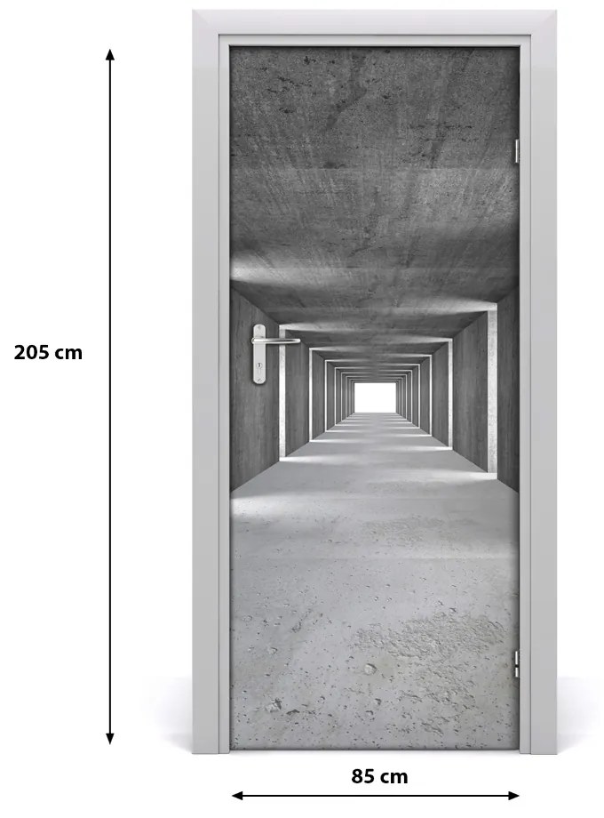 Samolepící fototapeta na dveře Betonový tunel 85x205 cm