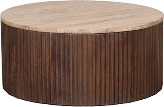 LABEL51 Konferenční stolek RIBBLE ø50 cm hnědý SE-23.152