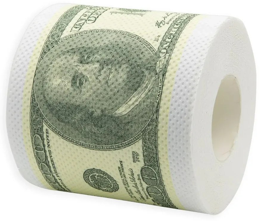ONE DOLLAR Toaletní papír s motivem amerických dolarů