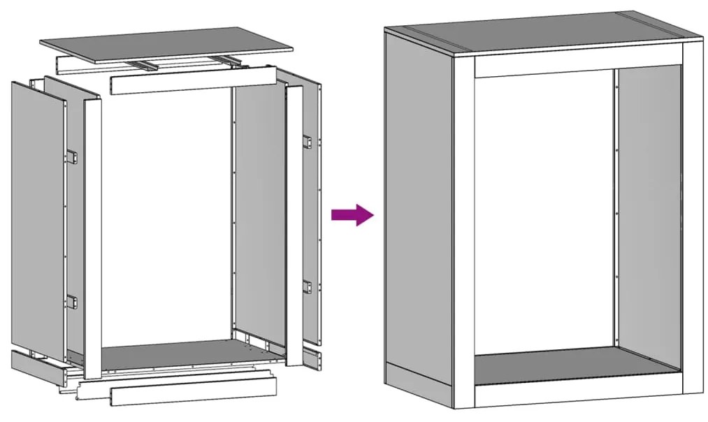 vidaXL Stojan na palivové dřevo zelený 60 x 40 x 80 cm ocel