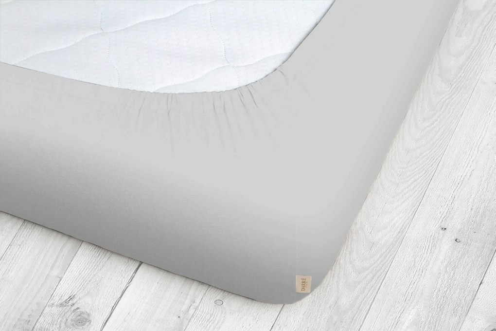 Jersey prostěradlo světle šedé na výšku matrace do 20 cm Velikost: 90 x 220