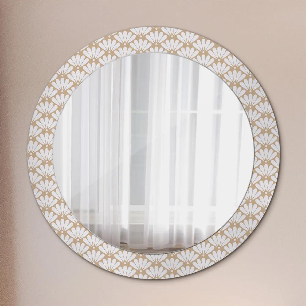Kulaté dekorativní zrcadlo Orientální květina fi 70 cm