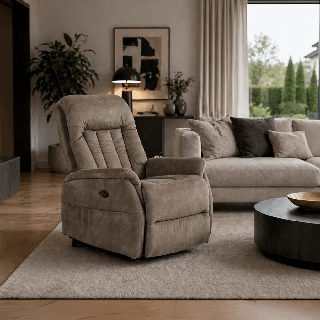 Autronic Polohovací křeslo s elektrickým ovládáním TV-Q8575 Barva potahu: Šedá